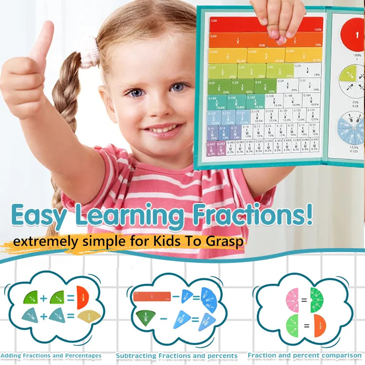 MagnaFraction Learning Book – Magnetic Fraction Puzzle Set – Snuggyhome